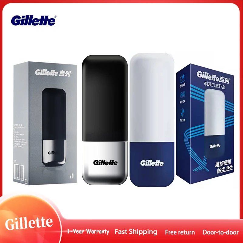 Gillette-Razor-Case-Silver-Black-Magnetic-Travel-Box-Suitable-For-T ...