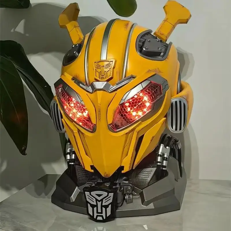 Transformers Bumblebee Helmet Mask English Voice Control Mask Light Up ...