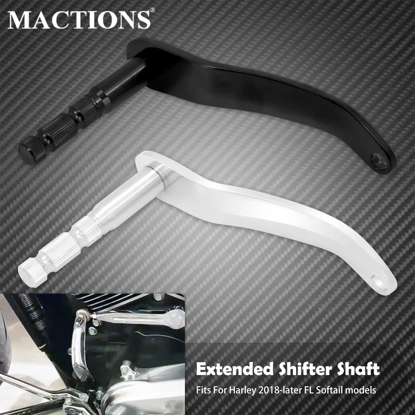 Motorcycle-Extended-Gear-Shifter-Shaft-Shift-Rod-Lever-Arm-Black-Chrome ...