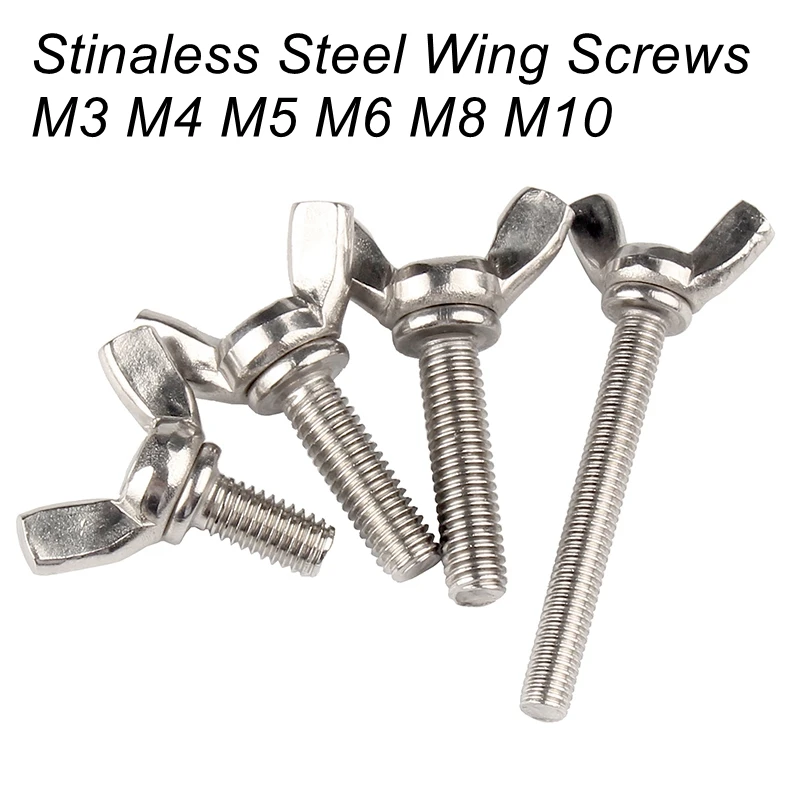Stainless Steel Butterfly bolt Thumb screw Wing screw Claw bolt M3 M4 ...