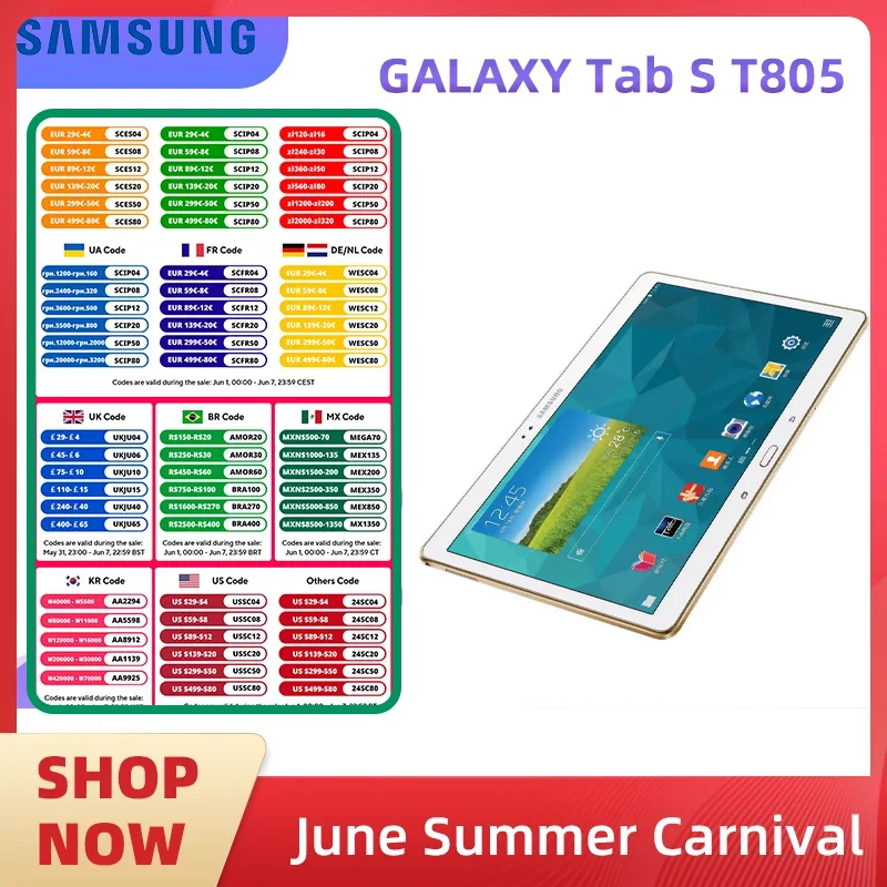 Samsung-GALAXY-Tab-S-T805-C-LTE-10-5inch-2560x1600-7900mAh-8MP-Camera ...