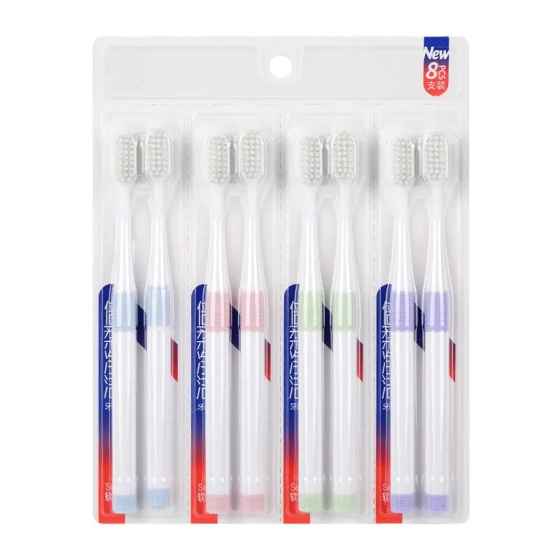8PCS-White-Sharpened-Silk-Soft-Bristled-Toothbrush-Detachable-Couple ...