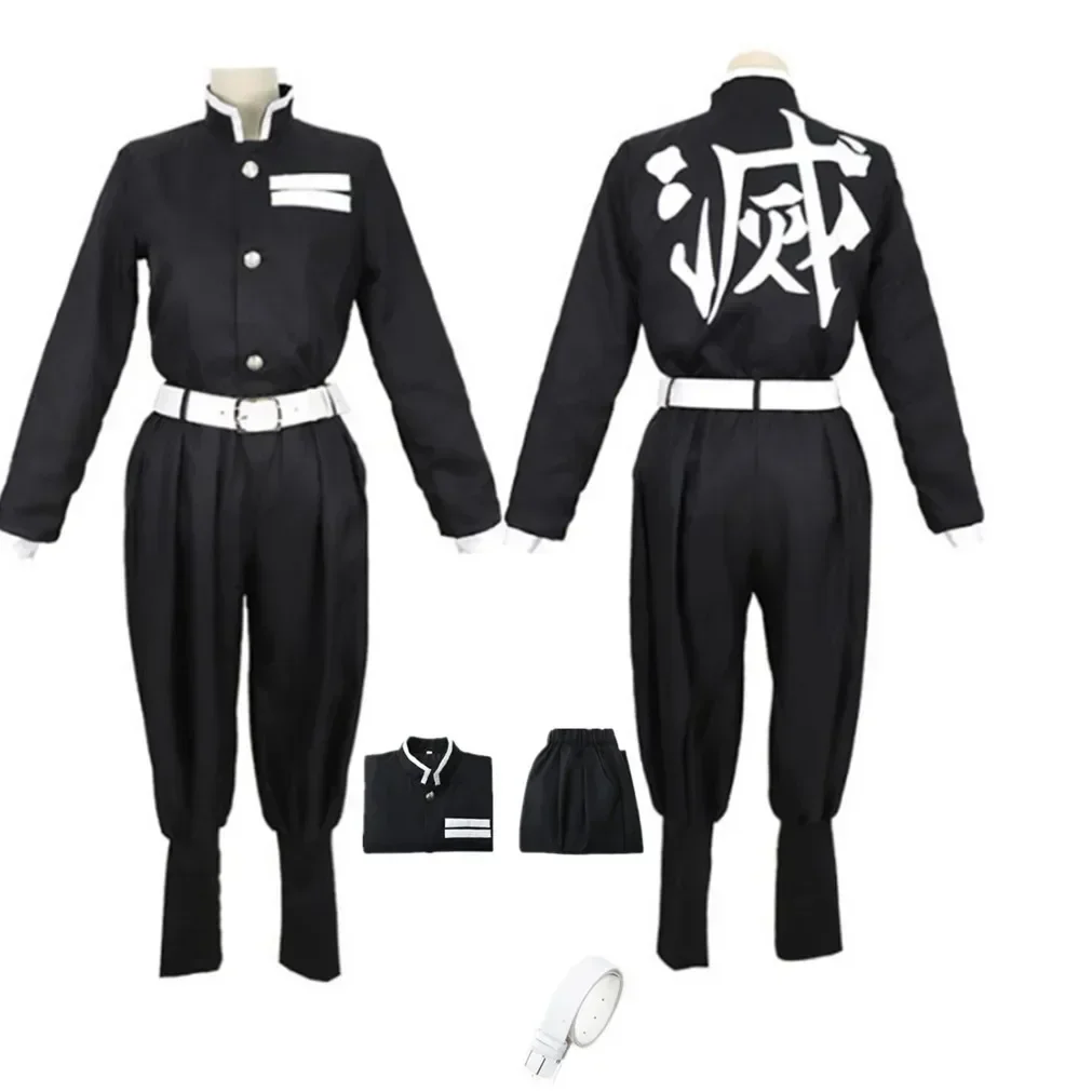 Demon-Slayers-Kimetsu-No-Yaiba-Cosplay-Top-Kostuum-Jasje-Broek-Zwart ...