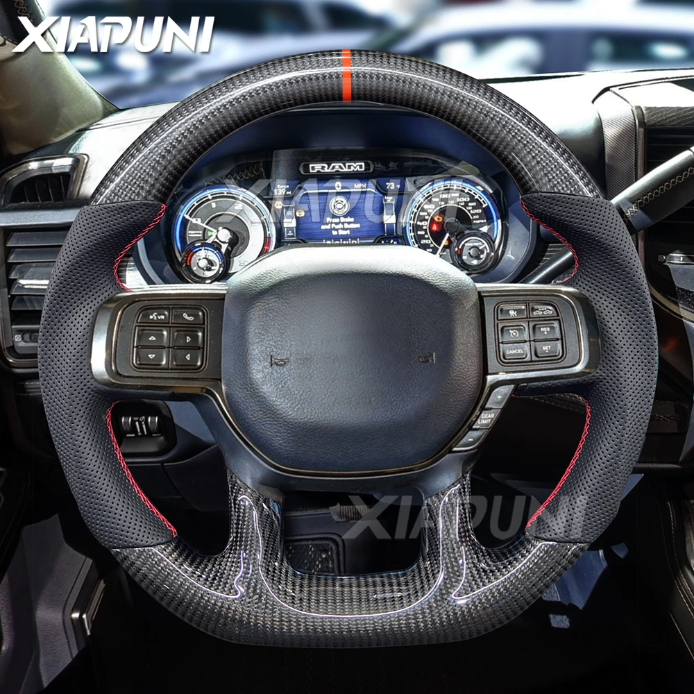 100% Carbon Fiber Steering Wheel For RAM 2018-2022 Customize Racing ...