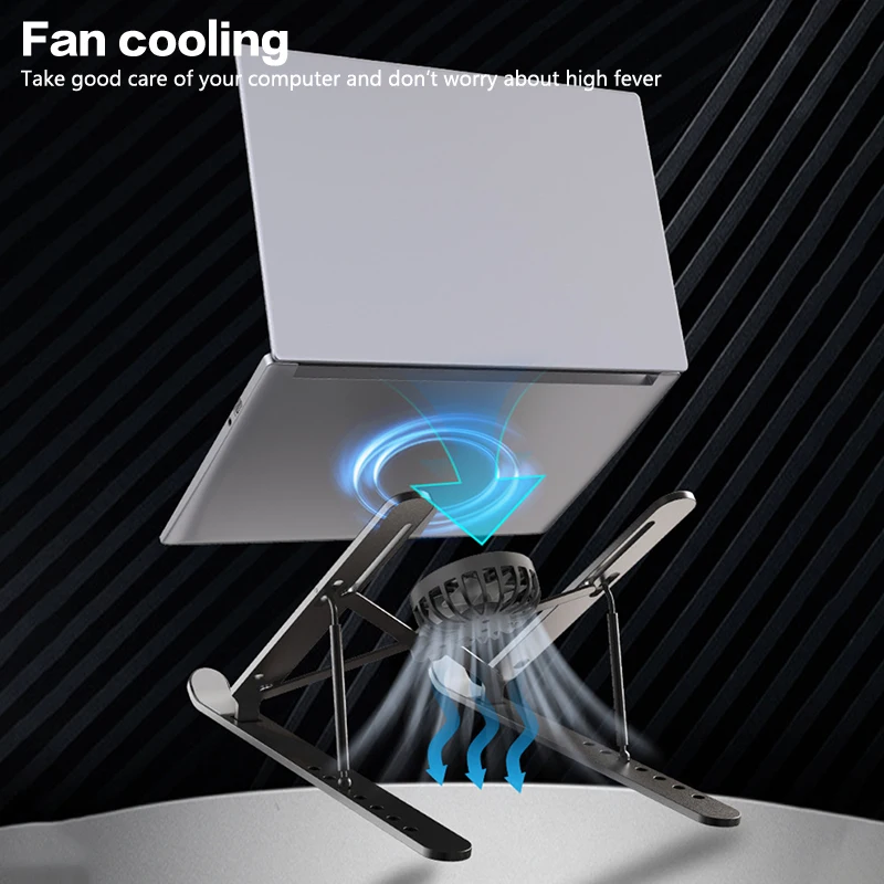 Laptop Cooler Stand Foldable Notebook Computer Cooling Pad Portable ...