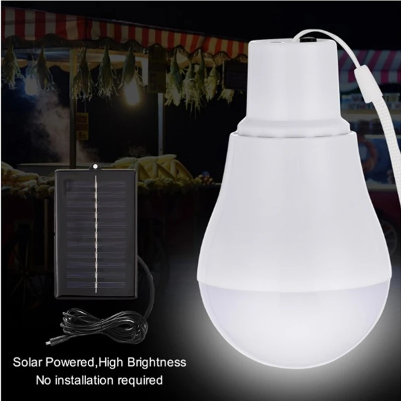 Outdoor-Camping-Led-Lights-Bulb-with-Solar-Panel-Powered-High ...