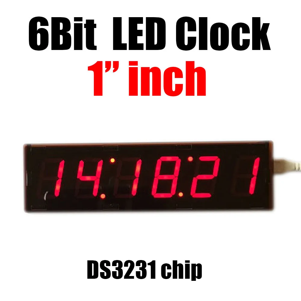 6Bit-Digital-Clock-1inch-Led-Digital-Tube-Time-12-24-Hour-Display-Mode ...