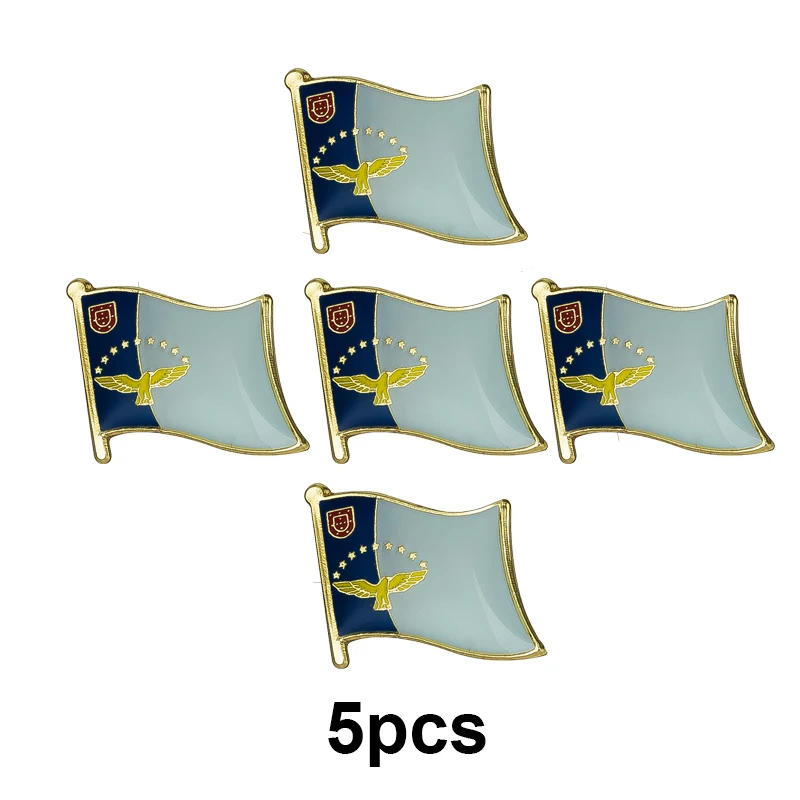 1-100pcs Azores Flag Lapel Pin Flag badge Brooch Pins Badges ...
