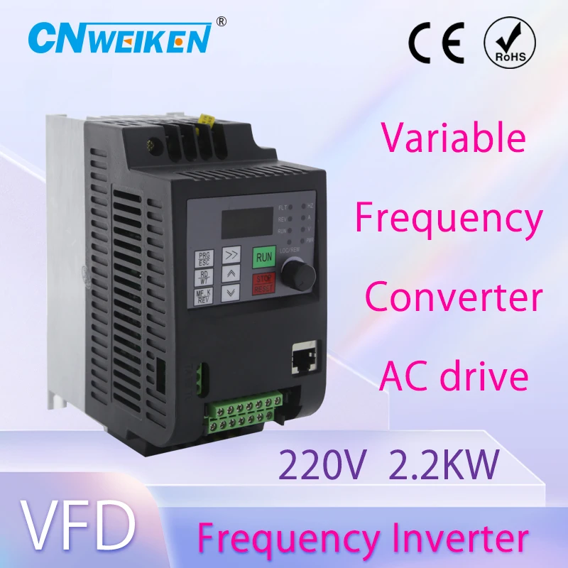 VFD 220V 2.2KW 3HP Variable Frequency Drive CNC VFD Motor Drive ...