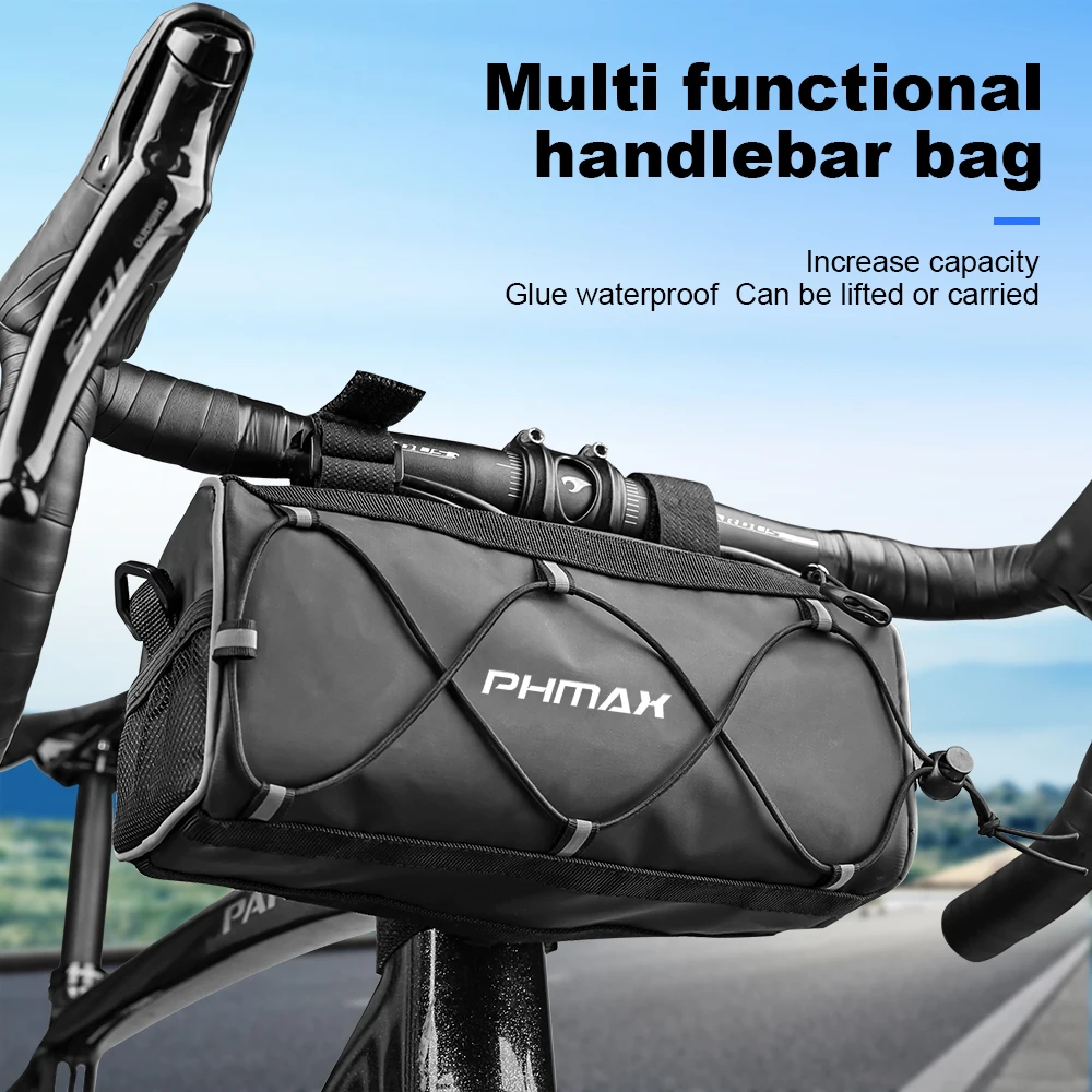 PHMAX Bike Bag 2L Large Capacity Handlebar Bag Multifunctional Portable ...