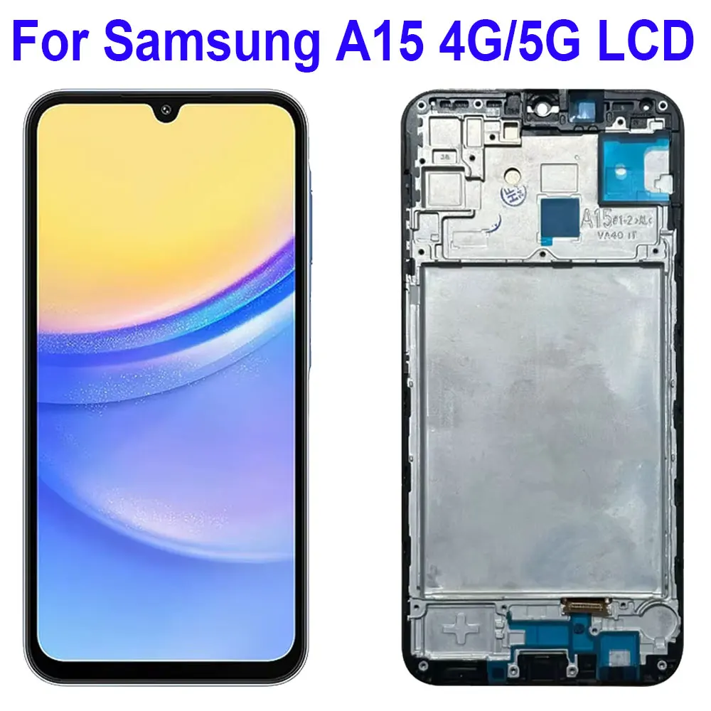 For-Samsung-A15-SM-A155F-LCD-Display-with-frame-Touch-Digitizer ...