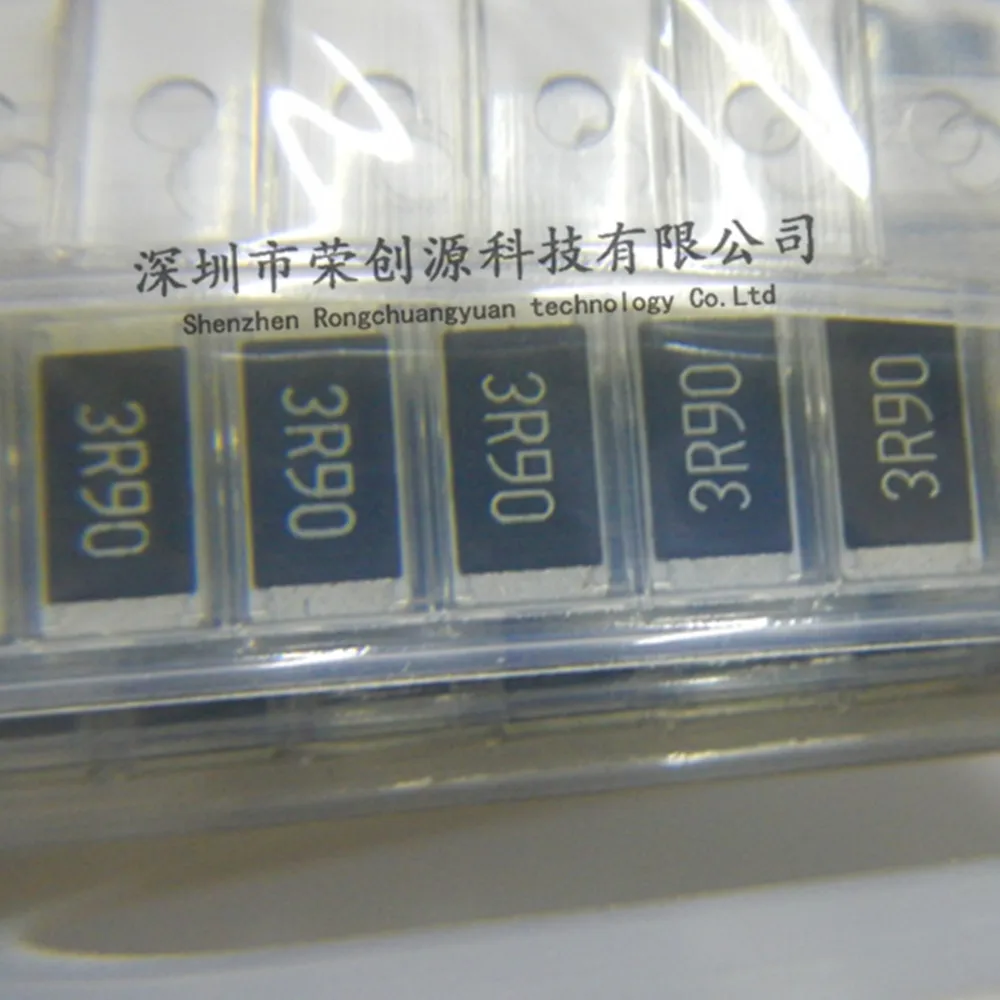 Resistencia de Chip SMD 2512, 1%, 3R30, 3R60, 3R90, 4R30, 4R70, 5R10 ...