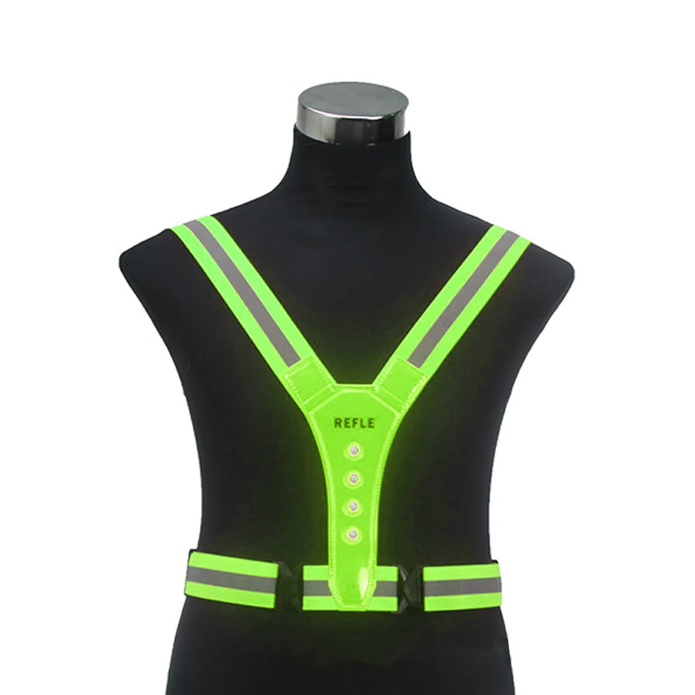 Reflective-Cycling-Vest-Elastic-LED-Reflective-Vest-High-Visibility ...