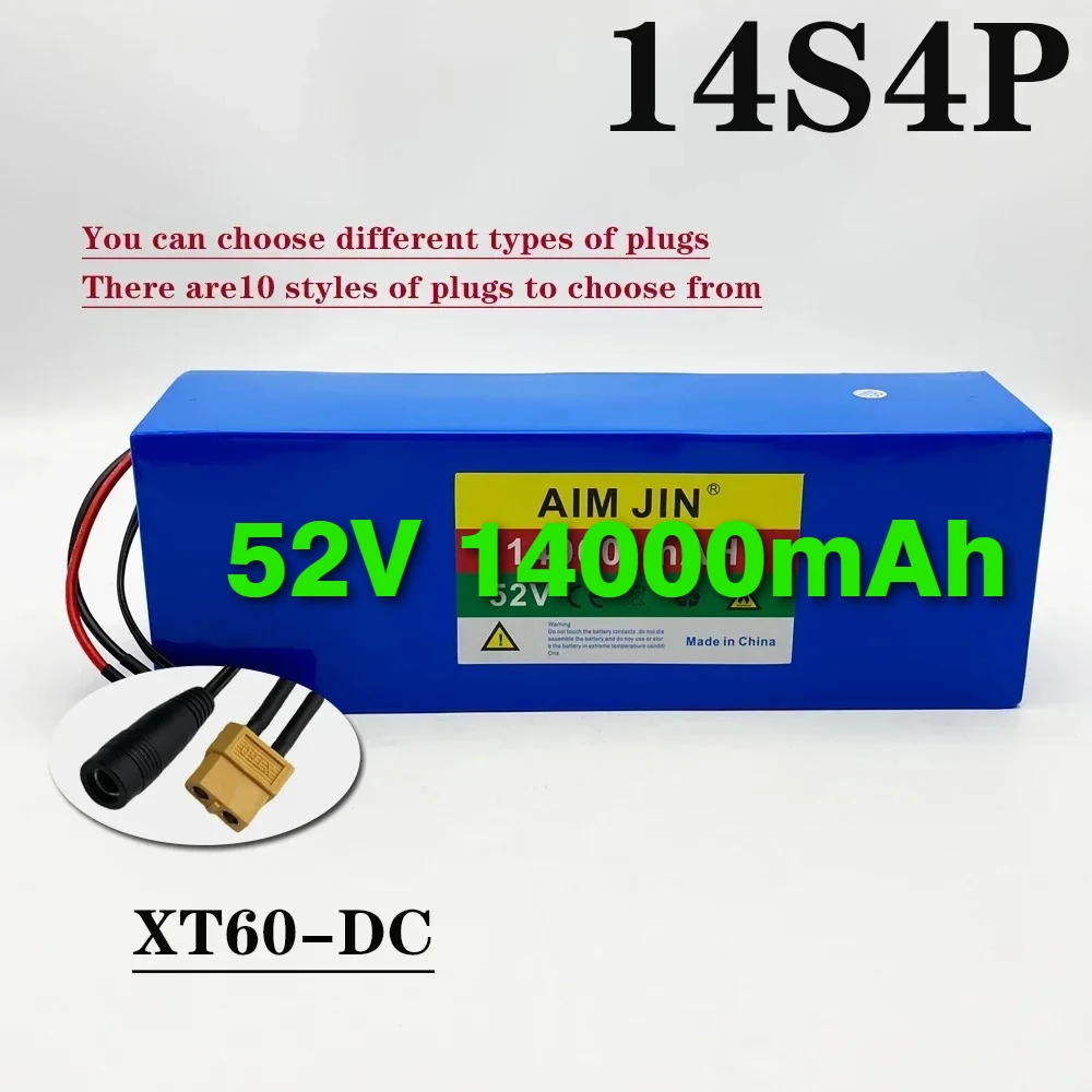 18650 Rechargeable Lithium 52V 14000mAh battery pack 14S4P 1500W for ...