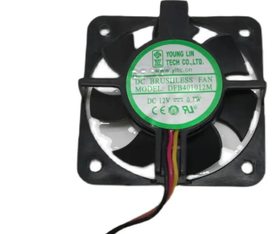 Original YOUNG LIN DFB401012M 4010 12V 0.7W 3-wire cooling fan ...