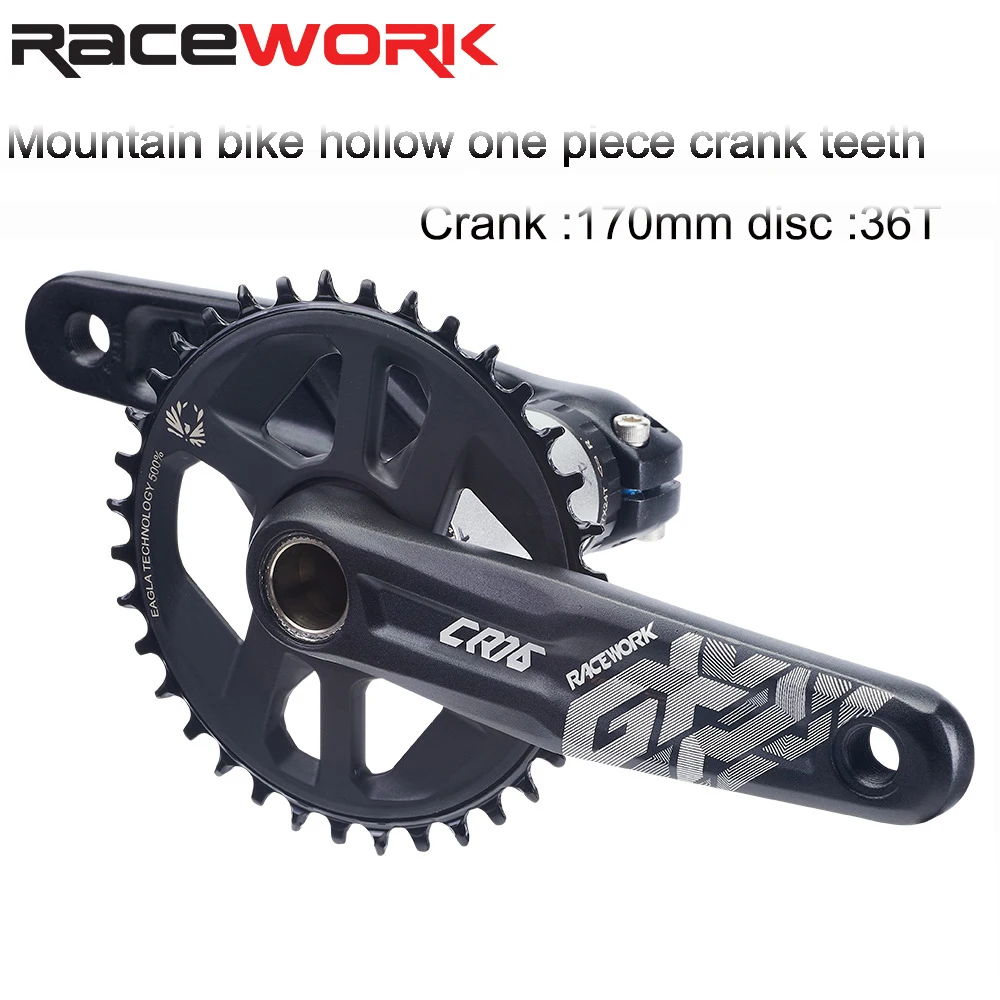 RACEWORK-MTB-Bike-Crankset-Aluminum-Alloy-Hollow-Single-Disc-Integrated ...