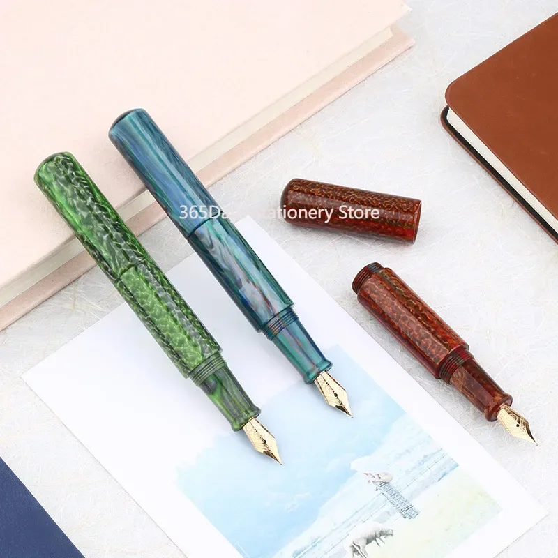 Portable-Majohn-Wancai-Mini-Resin-Fountain-Pen-Green-White-Iridium-F ...