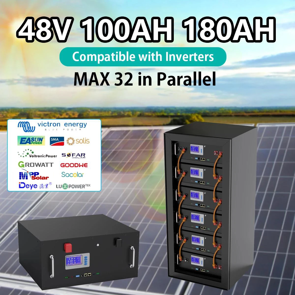 LiFePO4-48V-100AH-180AH-Battery-Pack-5KW-9KW-Lithium-Battery-6000 ...