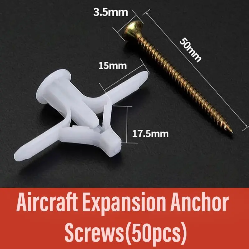 Gypsum-Board-Anchors-Plastic-Nylon-Expansion-Tube-Aircraft-Shape-Butterfly-Type-Drywall-Fixings ...