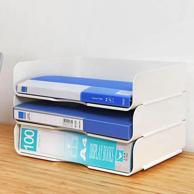Desktop-File-Tray-Organizer-A4-Document-Paper-Organizer-Rack-Book-Shelf ...