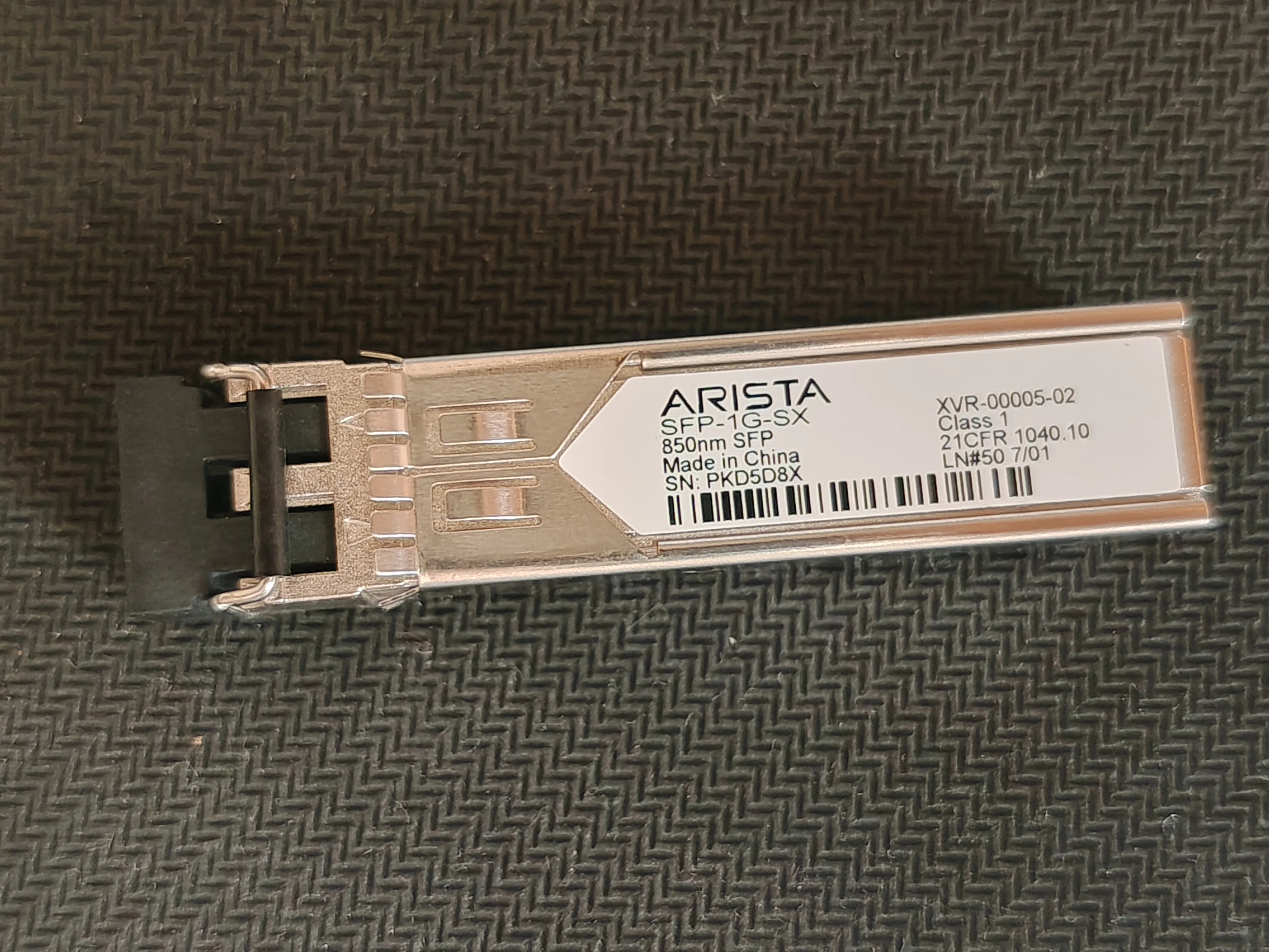 Arista SFP 850NM Fiber Switch SFP-1G-SX XVR-00005-02 1G Optical ...