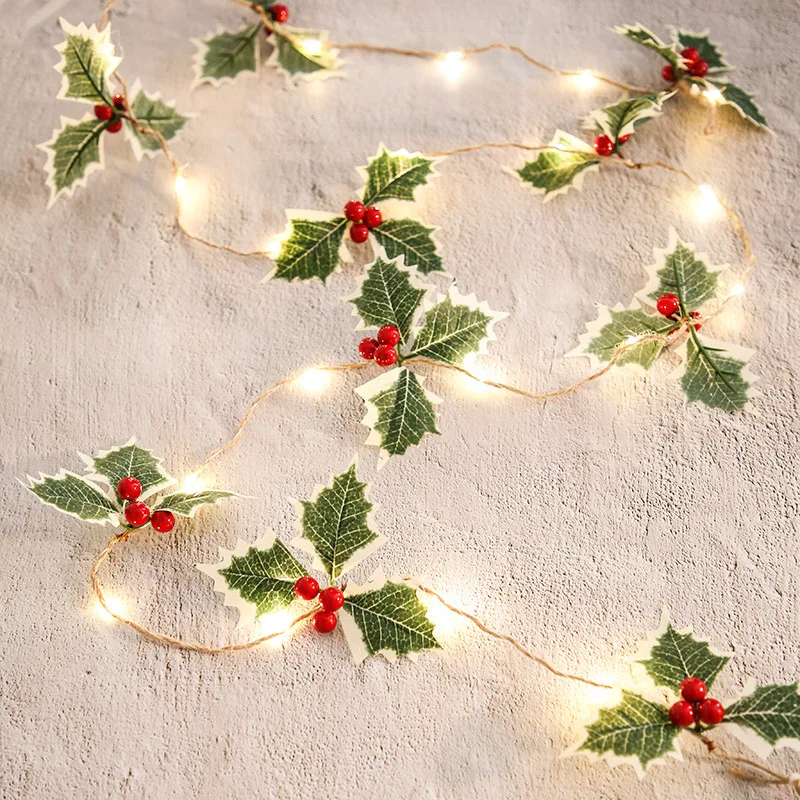 2M-Christmas-Holly-Red-Berry-Light-String-Battery-Copper-Wire-Lights ...