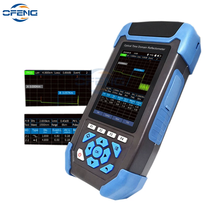 OTDR FTTH Optical Time Server Reflectometer, 60km Event Map, OPM Light ...