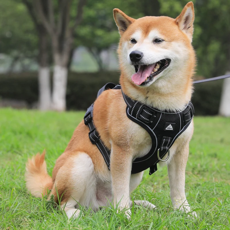 Dog Harness Vest Bra Anti-explosion Punch Reflective Adjustable Small ...
