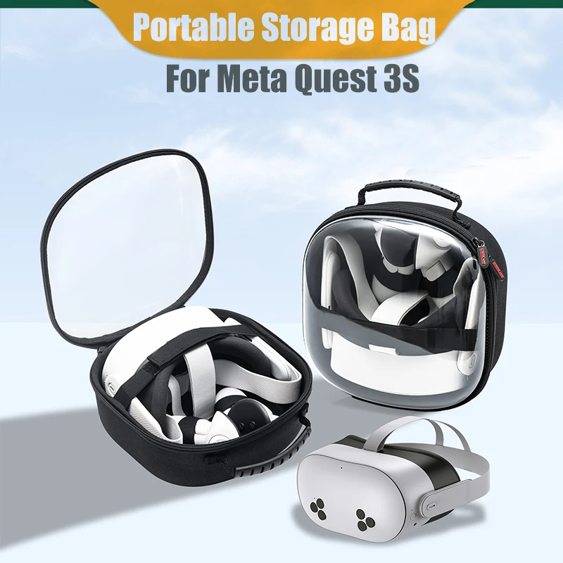 Portable Carrying Case For Meta Quest 3S Travel Case VR Larger Capacity ...