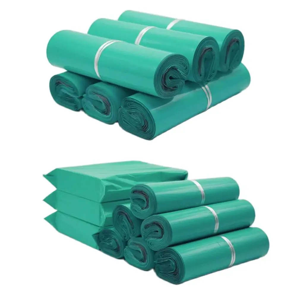 100pcs-blank-green-plastic-shipping-package-envelope-green-postal-bags ...