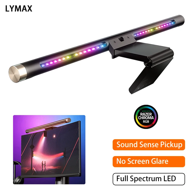 LYMAX-LED-Monitor-Light-Bar-Desk-Lamp-RGB-Eye-Protection-Remote-Control ...