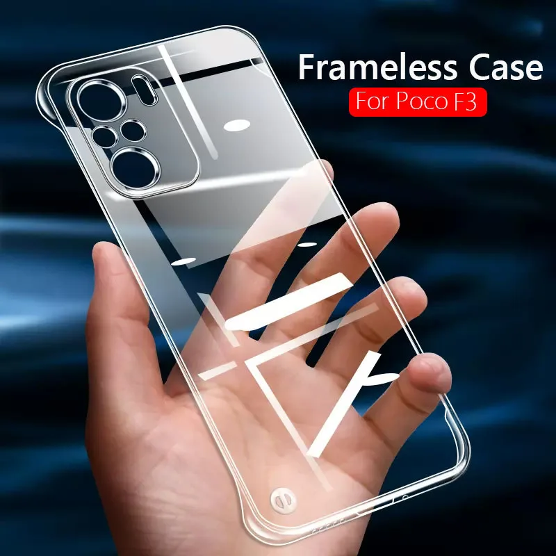Frameless Slim Clear Hard Back Cover Case On For Xiaomi Poco F3 F4 GT ...