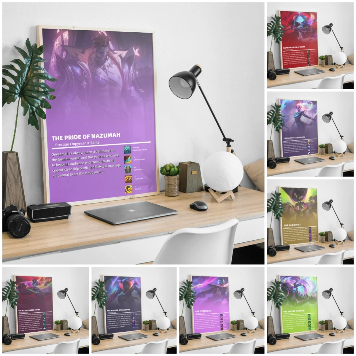 League of Legends Empyrean game poster K’Sante/ Lux/Jhin/Zed/aesthetic ...