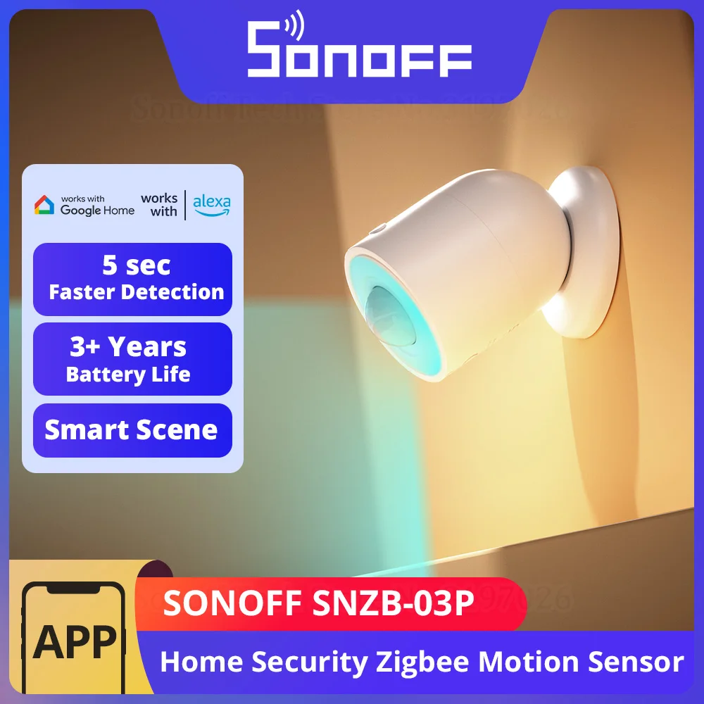 SONOFF-SNZB-03P-Zigbee-Motion-Sensor-Light-Detection-Home-Security ...