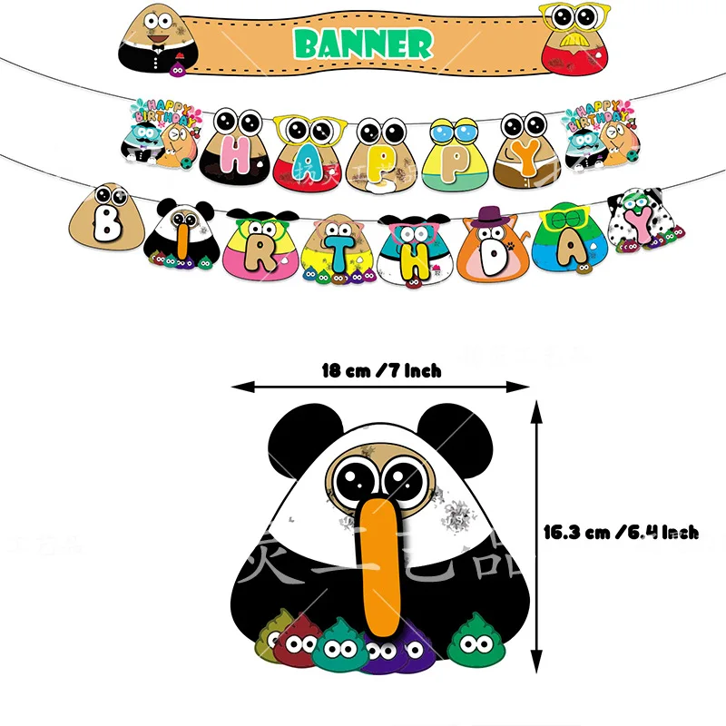 My Pet Alien Pou Birthday Party Supplies Cartoon Anime Peripheral ...