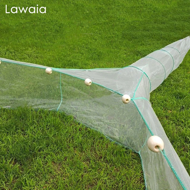 Lawaia-White-Nylon-Fishing-Net-Shrimp-Cage-Iron-Chain-Sinker-PVC-Floats ...