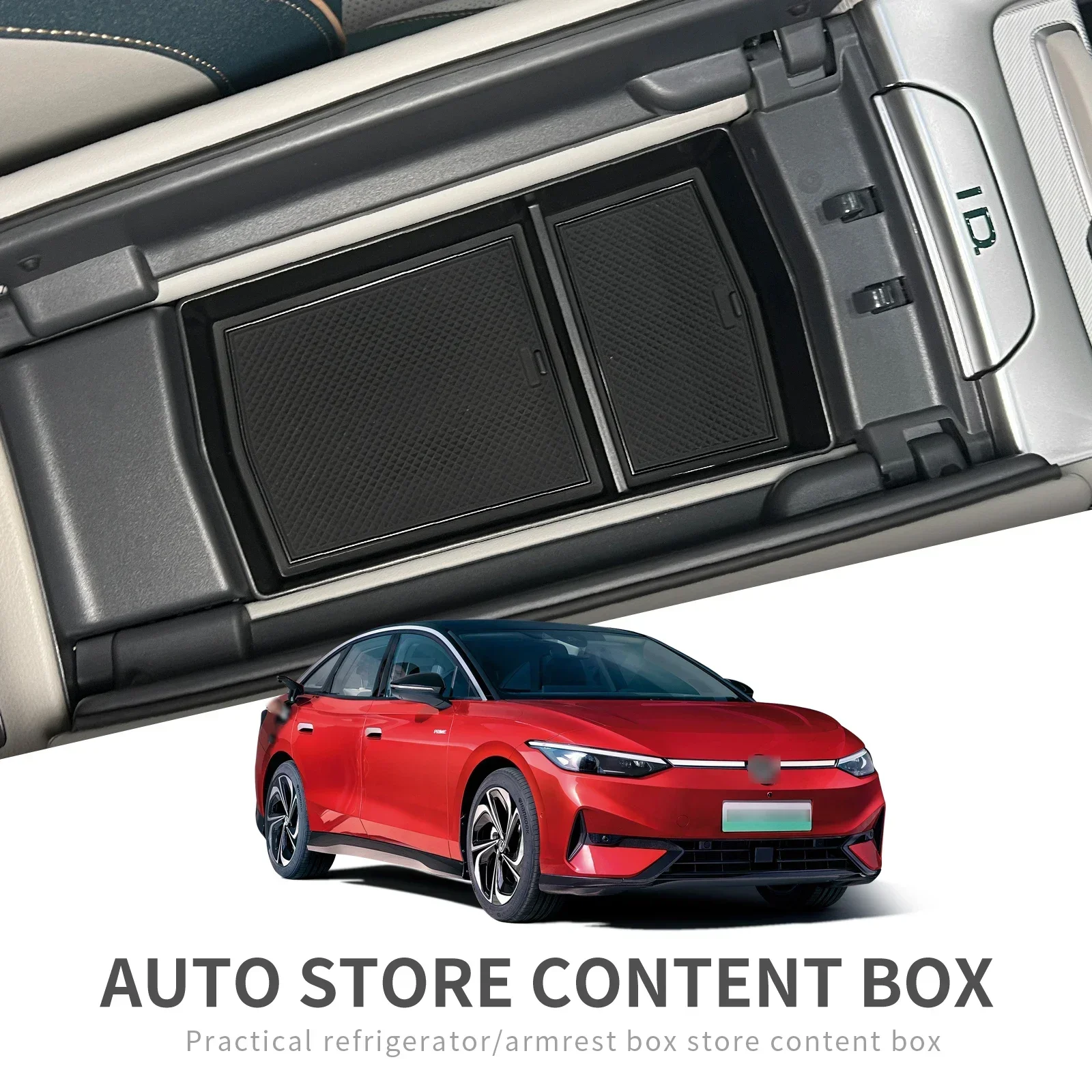 for VW ID.7 ID7 Armrest Storage Box ABS Car Central Tray Organizer ...