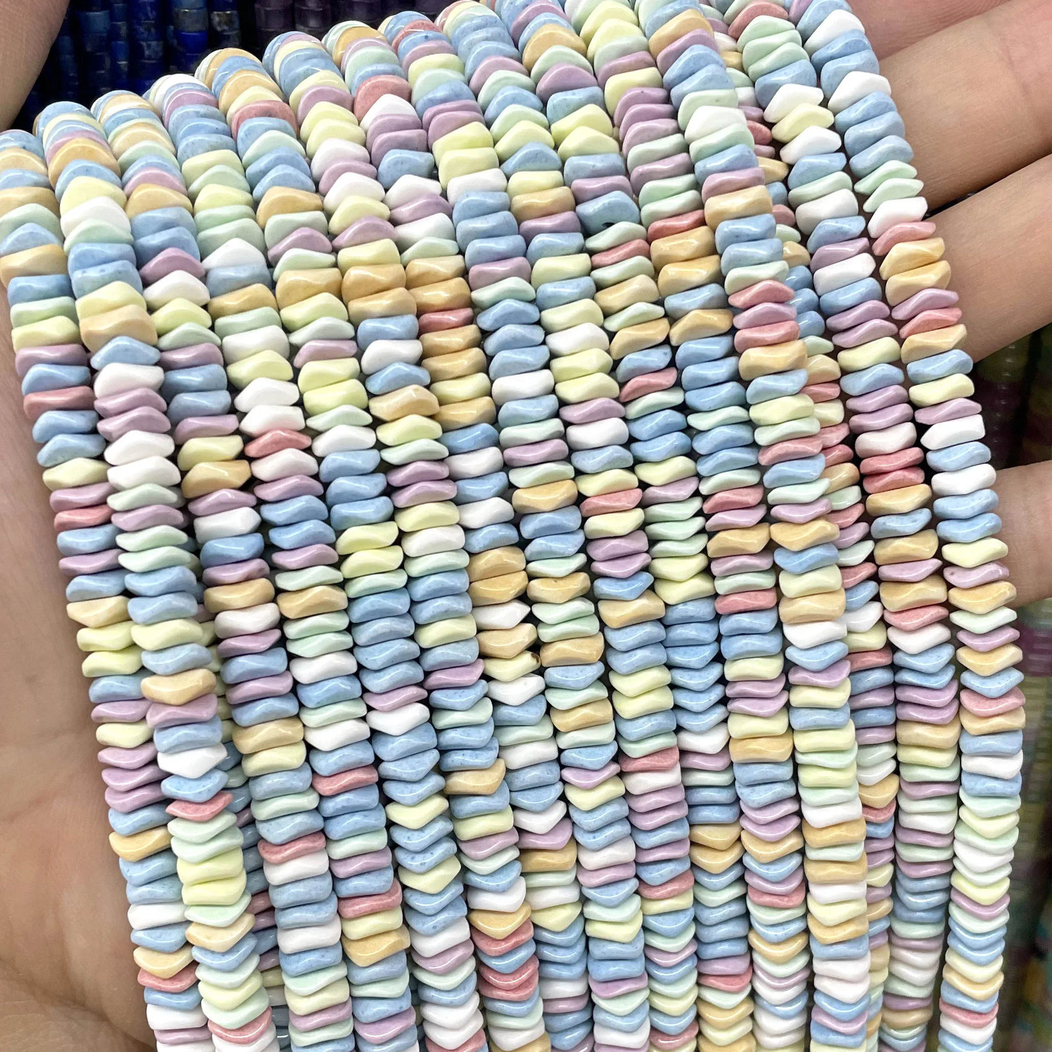 2-5X6MM-Natural-Rainbow-Alxa-Agates-Stone-Loose-Rondelle-Spacer-Beads ...