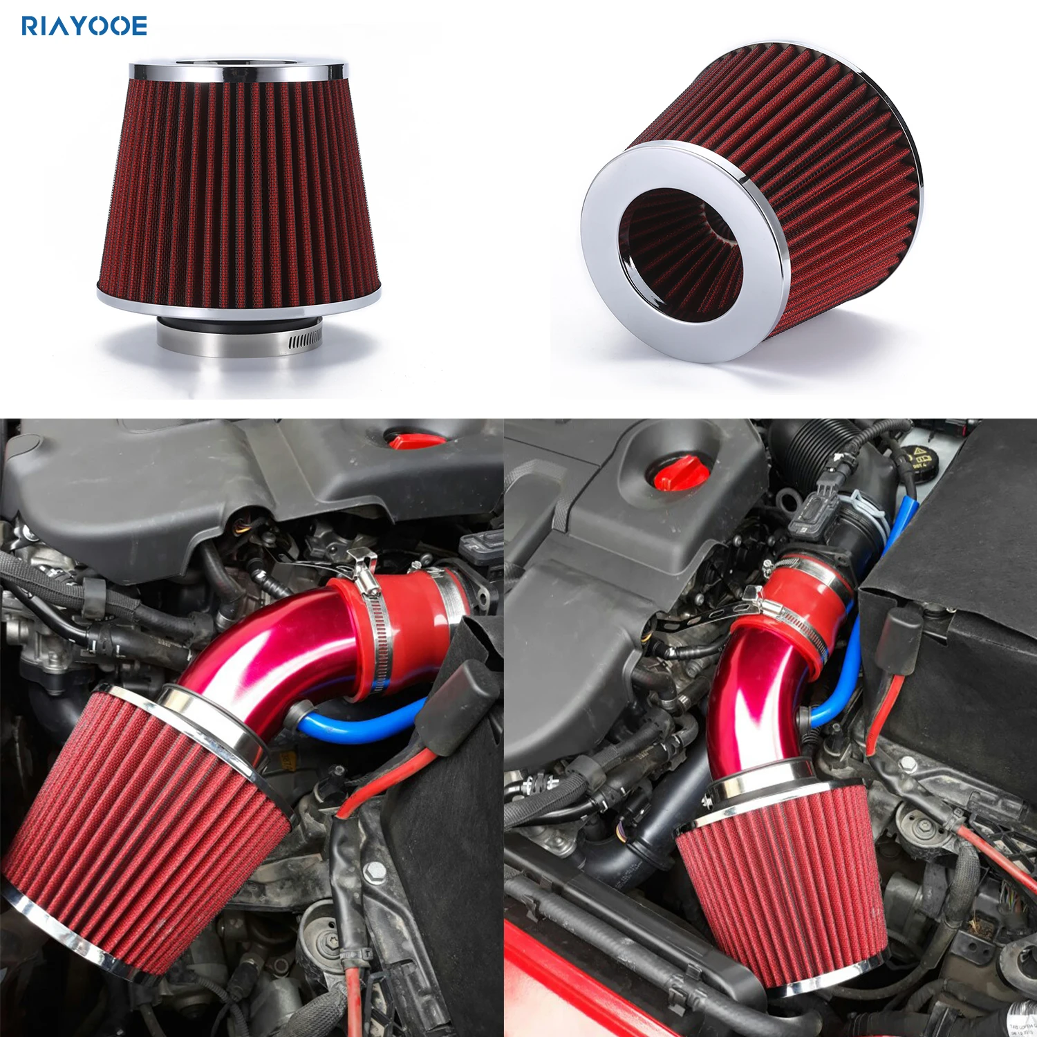 Cone-Air-Filter-Adapter-High-Flow-Intake-Kit-Cold-Car-Filters-Racing-3 ...