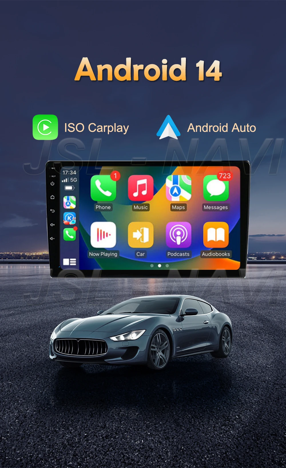 Android 14 для универсального автомобильного радио 2 Din Apple Carplay ...