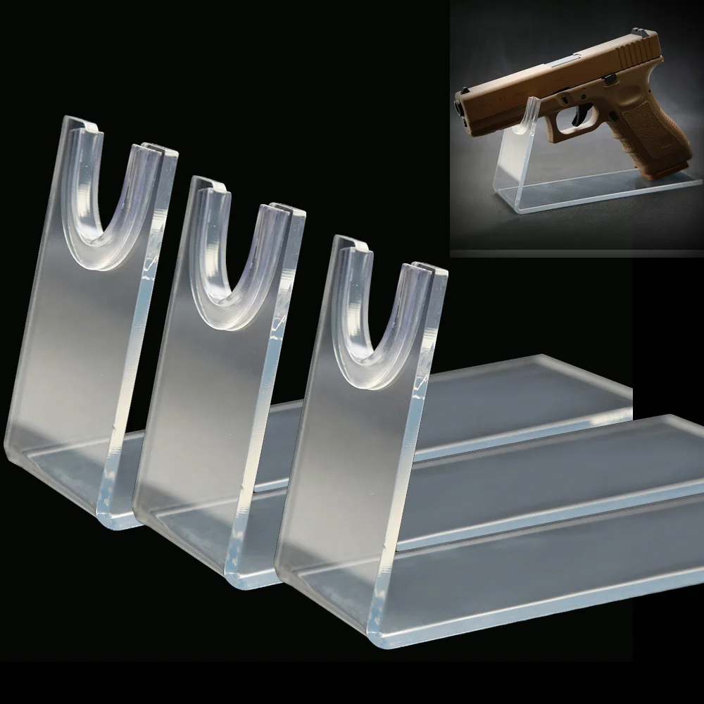 3pcs-Acrylic-Gun-Rack-Clear-Handgun-Stand-with-Strip-Marketing-Holders ...