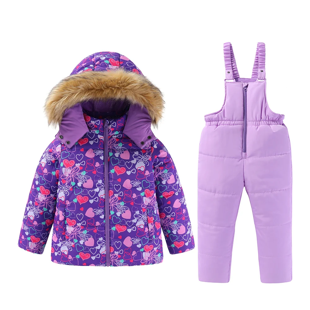 4-7T-Kids-Girls-Ski-Suits-Snowboard-Suit-Set-Windproof-Children-Clothes ...