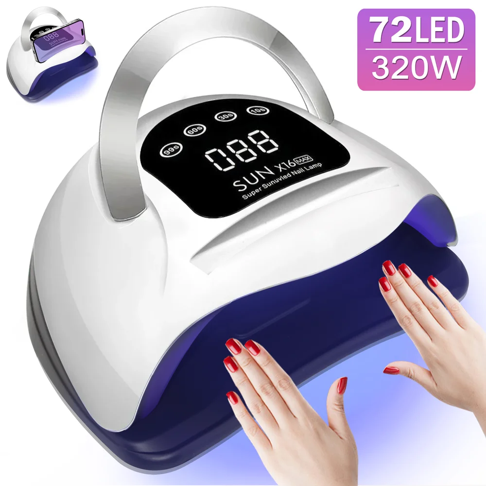 320W-X16-Max-UV-LED-Professional-Nail-Lamp-Portable-for-Nails-Curing ...