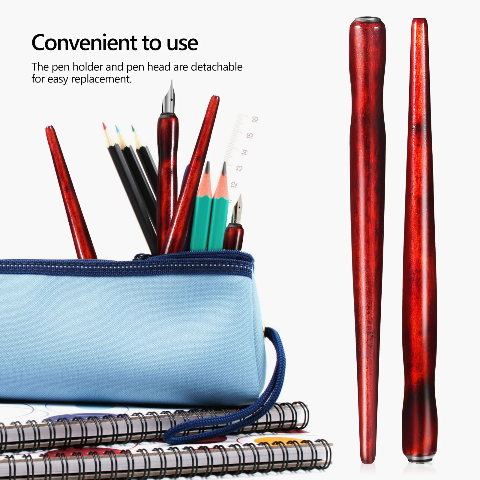 Wooden Calligraphy Dip Pen Holder Anime Paint Comic Drawing Dip Pen ...