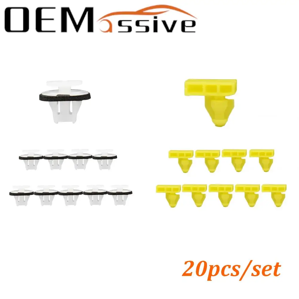 20x-Wheel-Arch-Trim-Clips-Set-Front-Rear-Side-Wing-Surround-For-Nissan ...
