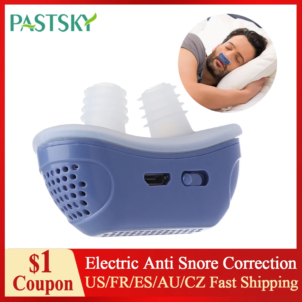 Electric Anti-snoring Correction Sleep Stop Snoring Silicone Nasal ...