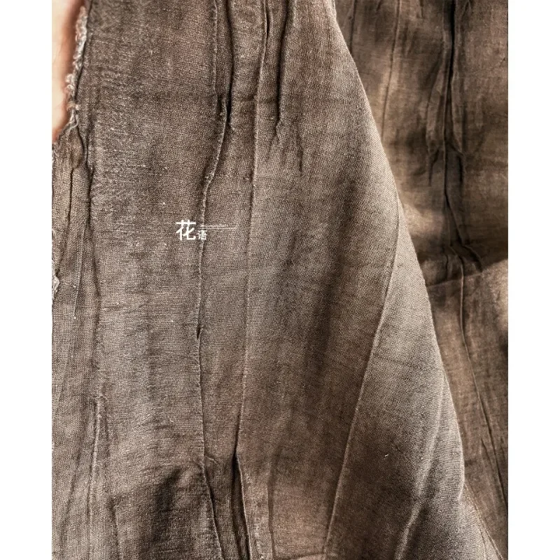 Crimp-Texture-Fabric-Dark-Coffee-Creative-Retro-Outerwear-Clothing ...