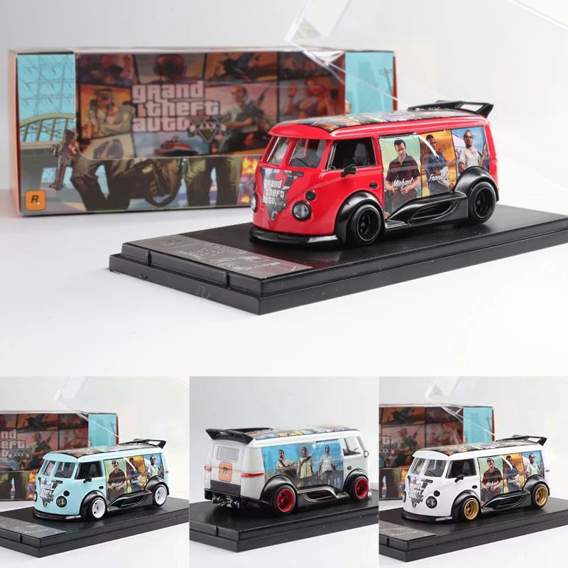 Kotak-Mini-1-64-GTA-T1-RWB-van-versi-kartun-Kecepatan-merah-putih-model ...