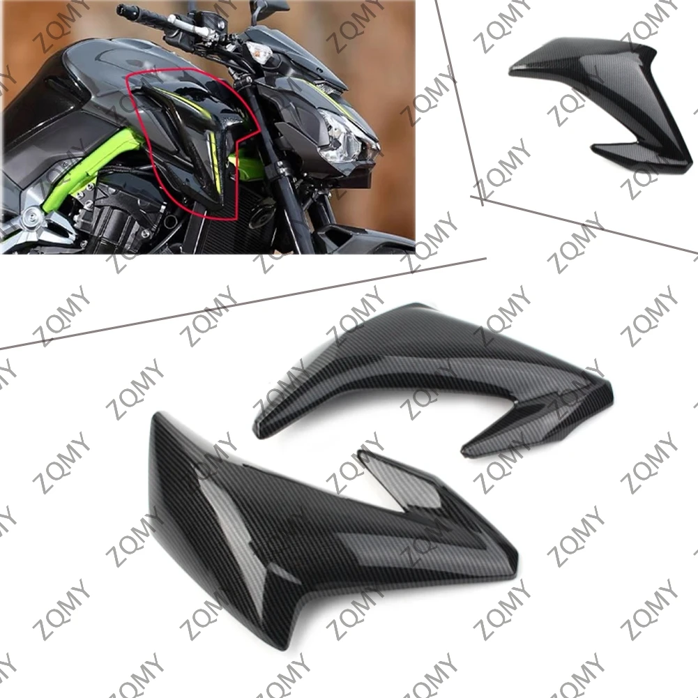 1Pair-Carbon-Fiber-Motorcycle-Gas-Tank-Front-Side-Trim-Cover-Panel ...
