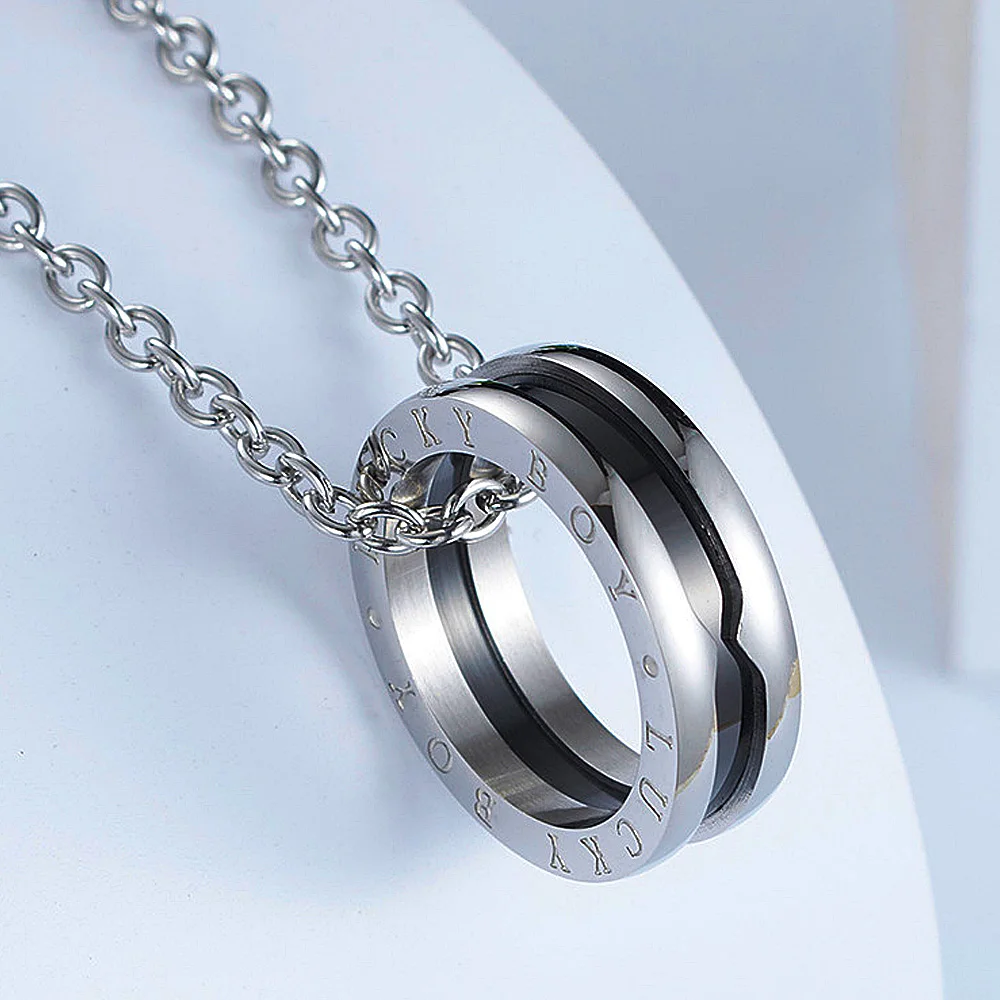 Punk 316L Stainless Steel Lucky Boy Ring For Men Fashion Hip Hop Lucky ...